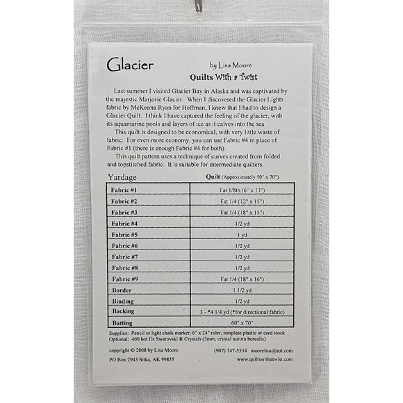 Quilt with a twist | Office | Glacier Quilt Pattern Curved Piecing 222 ...